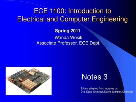 PPT ECE 1100 Introduction To Electrical And Computer Engineering PowerPoint Presentation ID