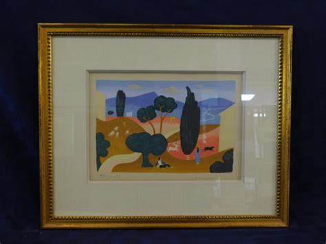 Lot Jean Hugo Landscape Screen Print