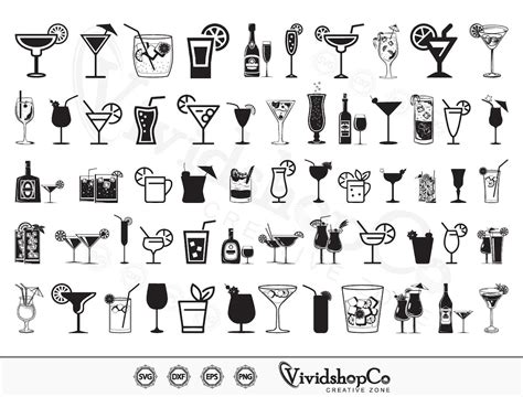Cocktail Svg Alcohol Glass Svg Shot Glass Svg Drink Svg Clipart