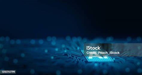 컴퓨터 회로 기판에 Ai 칩셋 Ai Cpu 개념 3d 렌더링 3차원 형태에 대한 스톡 사진 및 기타 이미지 3차원 형태