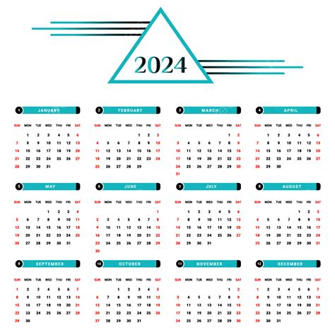 2024年綠色和黑色幾何風格的年曆 向量 日曆 2024 年日历 年曆向量圖案素材免費下載PNGEPS和AI素材下載 Pngtree