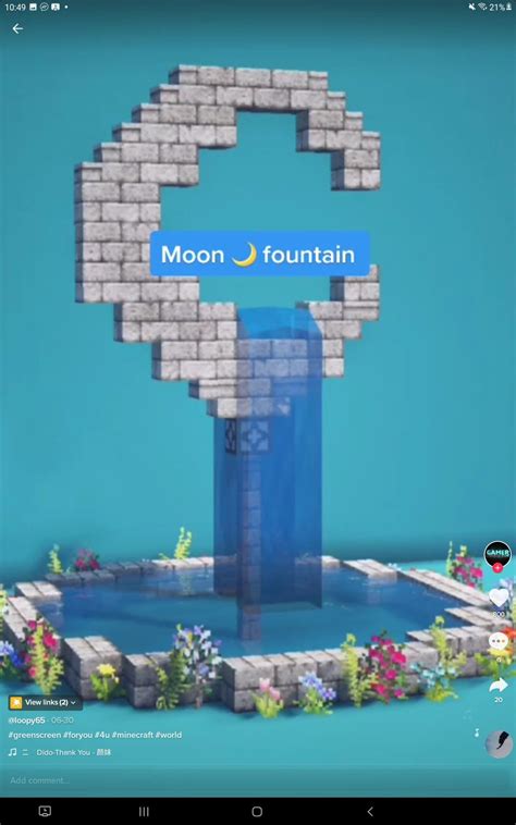 Minecraft Tutorial How To Build A Fountain