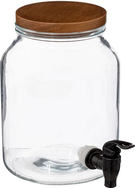 5Five Drank Dispenser Limonadetap 3 Liter Glas Met Kunststof