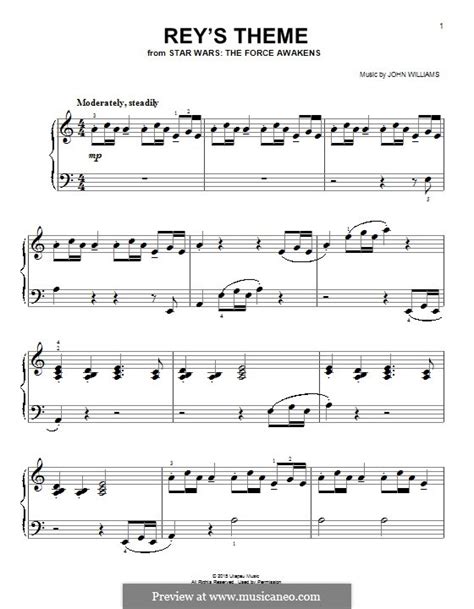 Reys Theme From Star Wars The Force Awakens Von J Williams Auf