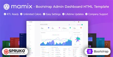 Mamix Bootstrap HTML Admin Dashboard Template By SPRUKO ThemeForest