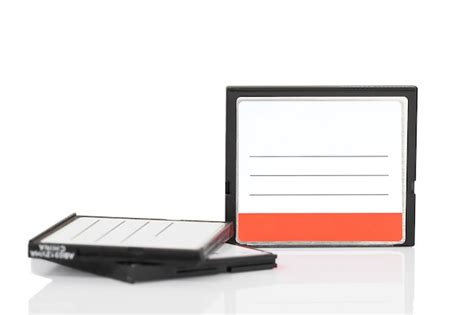 Premium Photo Compact Flash Memory Card On Whtie