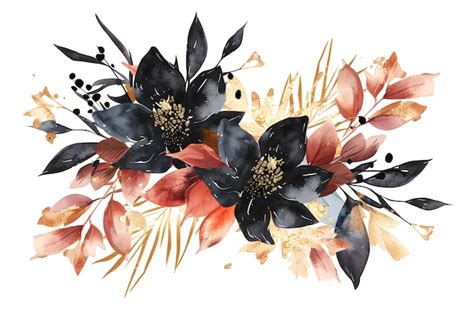 아워컬러 꽃 클리파트 Png 꽃클리파트 플라워 클리퍼트 Vintage Flower Art 프리미엄 Ai 생성 이미지