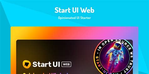 Start Ui Web Opinionated Ui Starter Made With Reactjs