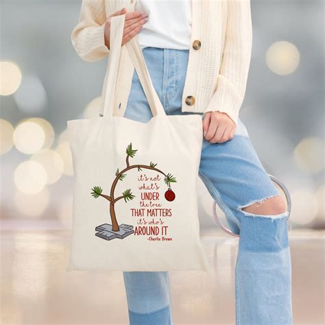 Christmas Tree Tote Bag Babe Christmas Tree Tote It S Not What S Under The Tree That Matters