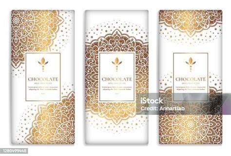Conception Demballage De Luxe Des Barres De Chocolat Modèle Dornement