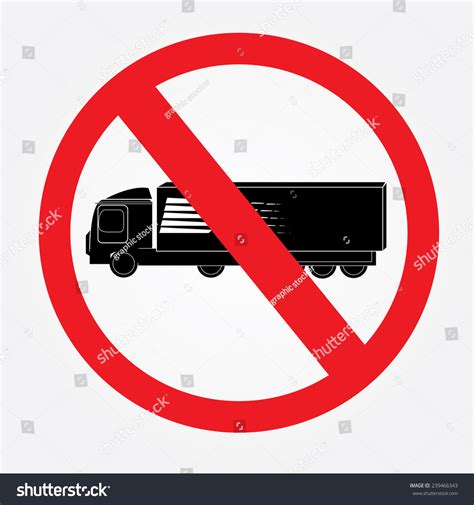 No Truck No Parking Signprohibit Sign Stock Vector Royalty Free