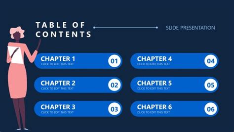 Dark Background Slide For ToC Presentation SlideModel