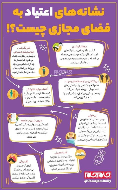 نشانه‌های اعتیاد به فضای مجازی چیست؟ اینفوگرافیک