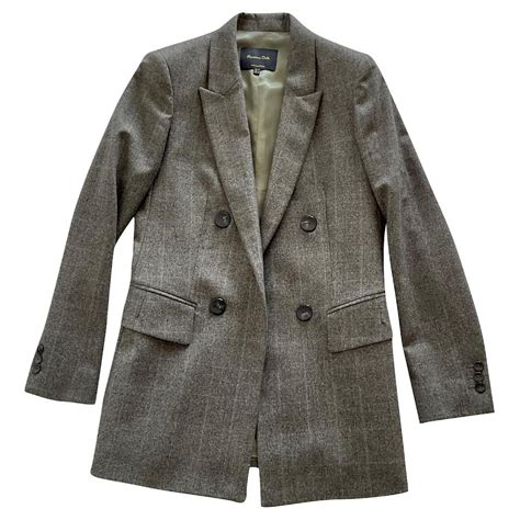 Massimo Dutti Jackets Grey Wool Ref845215 Joli Closet