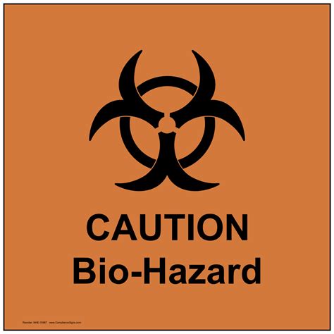 Hazmat Biohazard Caution Biohazard Sign Orange Us Made