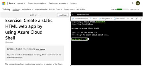 Create A Static Html Web App By Using Azure Cloud Shell Microsoft Qanda