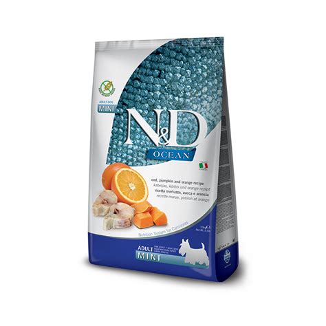 Nd נטורל אנד דלישס לכלב בוגר מגע קטן דג קוד דלעת ותפוז 7 קג