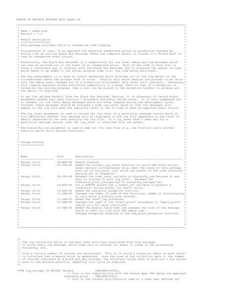 CREATE OR REPLACE PACKAGE BODY Xxbbr AS