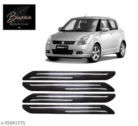 Car Bumper Protector Guard With Double Chrome Strip For Car For Maruti