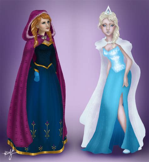 Anna And Elsa From Frozen Once Upon A Time By Alyssum On Deviantart