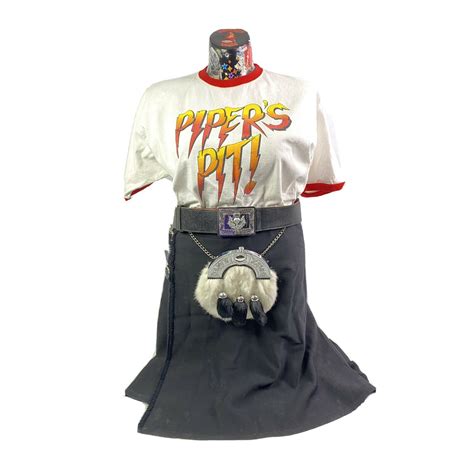 Rowdy Roddy Piper Ring Worn Black Kilt Sporran Belt Pipers Pit Etsy