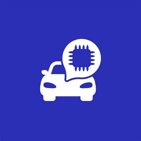 Premium Vector Microchip And Car Icon Vector