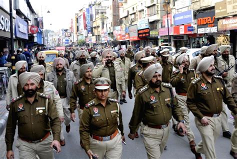 Police Conduct Flag March On Republic Day Eve