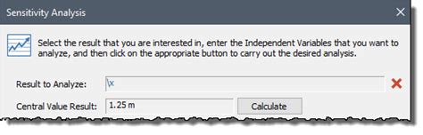 sensitivity analysis central value result