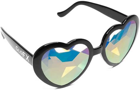 Glofx Heart Shaped Kaleidoscope Glasses Festival Rainbow Rave
