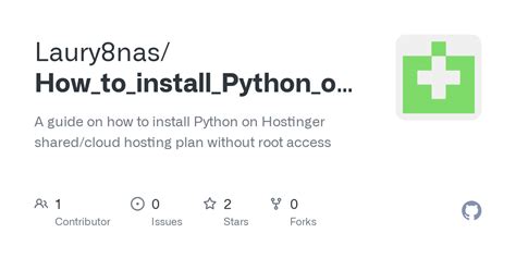 Github Laury8nashowtoinstallpythononsharedplanhostinger A