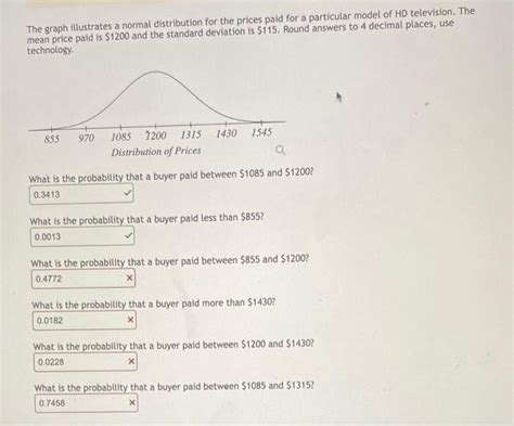 Solved The Graph Illustrates A Normal Distribution For The Chegg