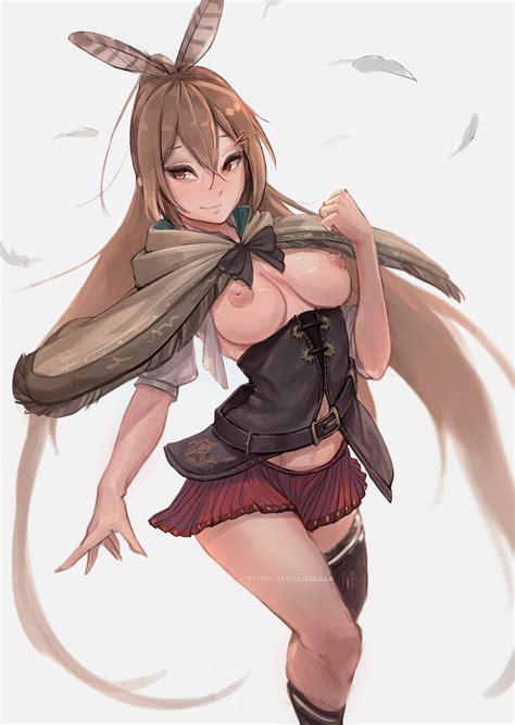 Rule 34 Bird Bird Girl Breasts Brown Eyes Brown Hair Exposed Breasts