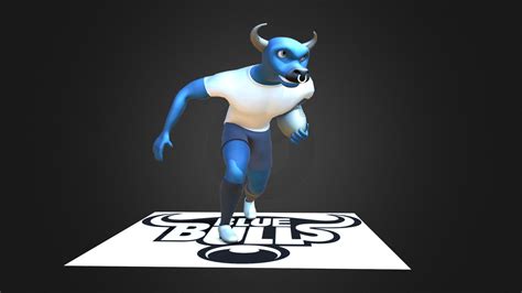 blue bulls mascot 3d model by shaderbytes [0413a84] sketchfab