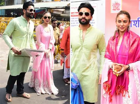 Rakul Preet Singh And Jackky Bhagnani Visit Siddhivinayak Temple Ahead