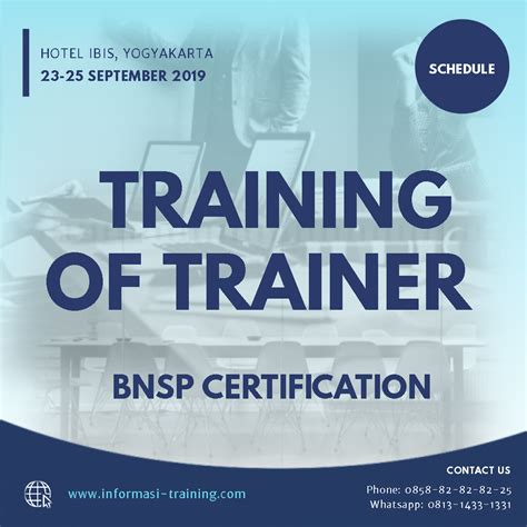 Training Of Trainer SERTIFIKASI BNSP Available Online Training