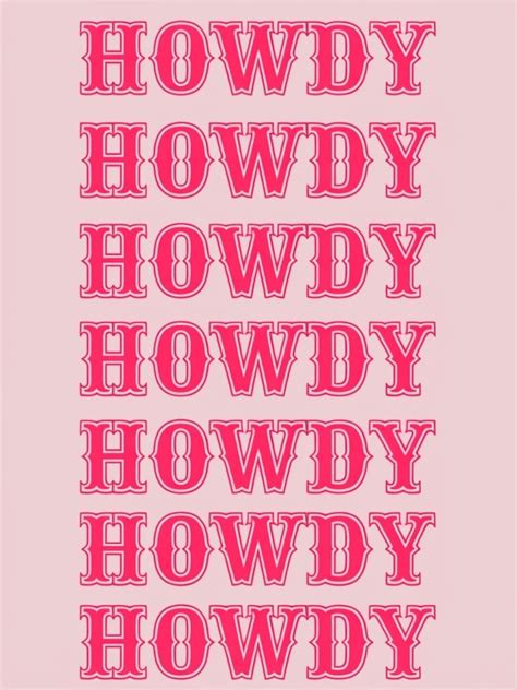 Vibrant Minimalist Howdy Pattern In Pink Poster Playground