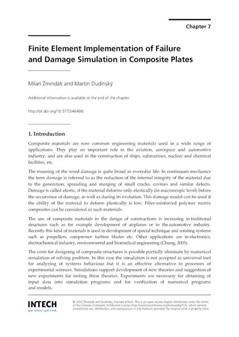 Pdf Finite Element Implementation Of Failure And Damage · Finite