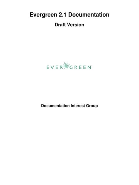 Evergreen Documentation Pdf Pdf Library Computing Regular