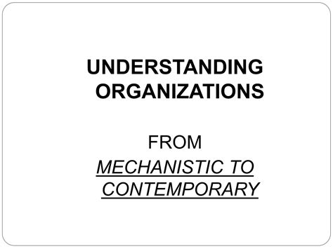 Lecture 3 Understanding Organizations Copy Ppt