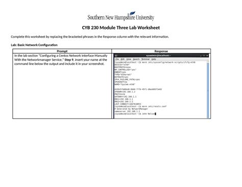 CYB Module Three Lab Worksheet CYB Module Three Lab Worksheet Complete This Worksheet