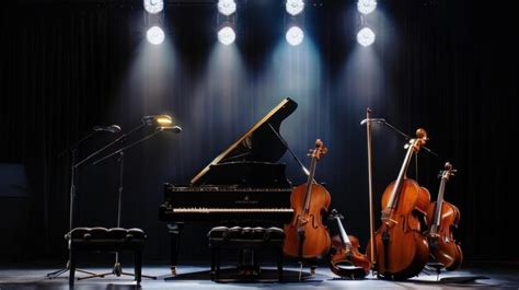 Concert Stage Ready For Classical Music Performance Premium Ai
