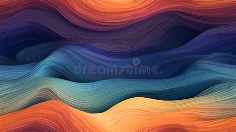 Abstract Wallpaper Seamless Soft Curvy Waves Pattern Retro Wave