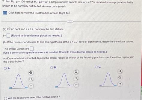 Solved To Test H Versus H A Simple Random Chegg