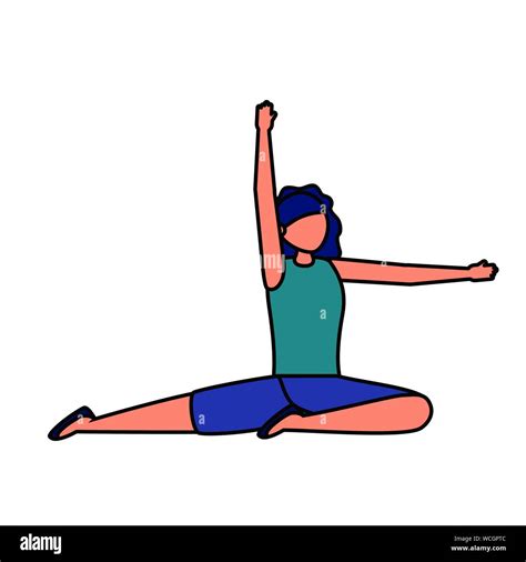 Girl Doing Yoga Pose Vector Design Stock Vector Image And Art Alamy