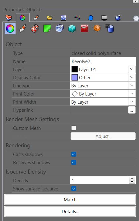 How To Copy Color From Wireframe Shaded Mode To Render Mode Rhino