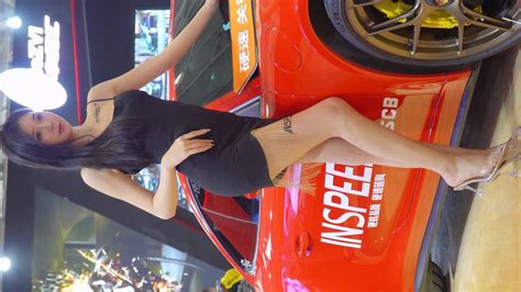 4K 2023深圳改裝車展 車模 레이싱모델 Beautyleg Racing Model 34 YouTube