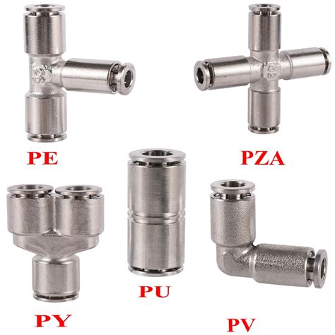 Pneumatic Air Hose Fitting PU PV PE PZA PY Metal Quick Coupling 4 6 8