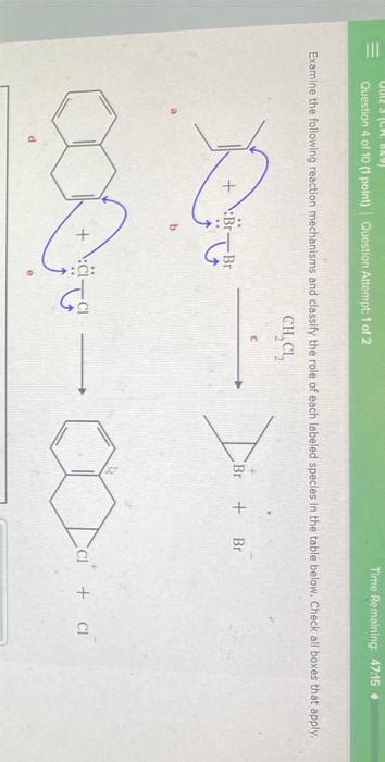 Solved Examine The Following Reaction Mechanisms And Cla