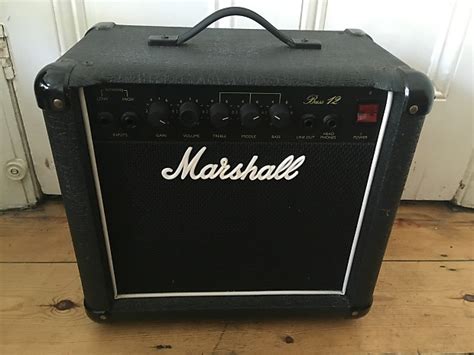 Marshall Bass 12 5501 1980s Black Solid State Bass Guitar Reverb