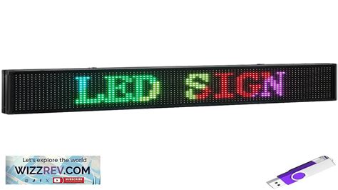 Vevor Led Sign 40 X 8 Inch Led Scrolling Message Display Rgb Review Youtube